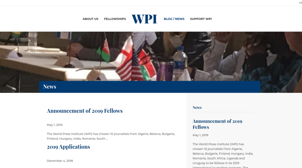 World Press Institute | Ben Harris Web Development